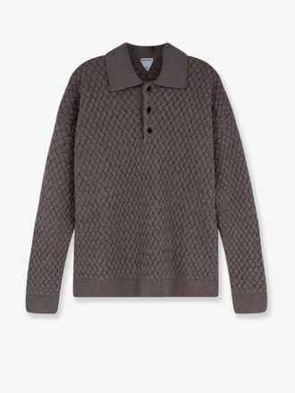 Bottega Veneta Wool sweater with Intrecciato motif - BOTTEGA VENETA - gender_Man