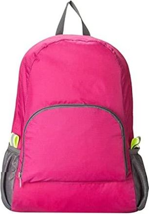 Generic Sac &agrave; dos portable pliable pour lext&eacute;rieur, voyage, alpinisme, sport, peau, sac &agrave; dos, souffleur, rose vif, taille unique