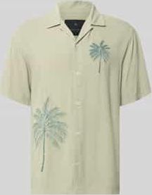 Premium by Jack & Jones Relaxed Fit Freizeithemd aus Viskose mit Stitchings
