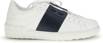 Valentino Garavani schwarze Kalbsleder Bos Taurus Low-Top Sneakers