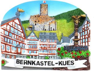 Generic Bernkastel Kues Mosel Magnet Glanzoptik Poly Relief Souvenir Germany