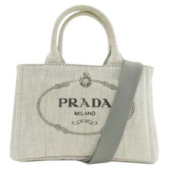 Prada Pre-owned Vintage Canapa Handtasche - - Pre-owned - Damen - Grau - ONE SIZE