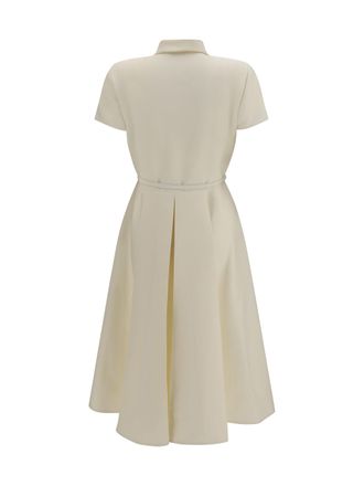 Fendi Womens Wool And Silk Dress Avorio Ovis Aries