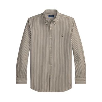 Polo Ralph Lauren Homme, Chemises, Brun, Taille: L Chemise ray&eacute;e stretch en popeline
