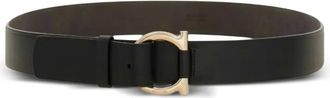 Ferragamo ceinture en cuir Gancini - Noir