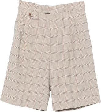 Dr&ocirc;le de Monsieur Check-pattern Pleated Shorts