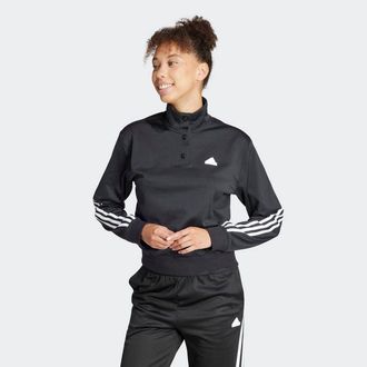 adidas Sweatjacke ICONIC WRAPPING 3-STREIFEN SNAP TRACK