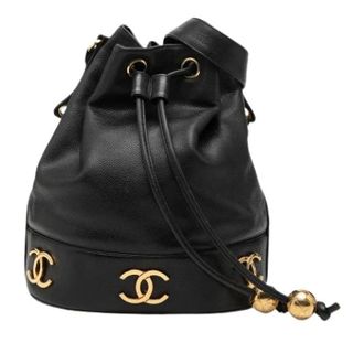 Chanel Sac Seau Vintage en Cuir Caviar Pre-owned - Femme - Pre-owned - Noir - Taille: ONE Size