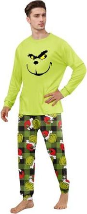 Generic Le Grinch Pyjama Noel Famille De Grinch Deguisement Adulte The Costume Chaud Et Doux Hiver Coton Enfant Ensemble Vetement Noël Femme Ensembles Bebe As