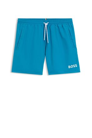 BOSS Herren Starfish Badeshorts mit Kontrast-Logo Türkis XXL
