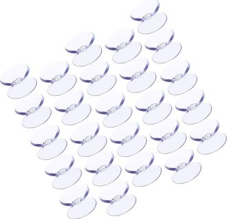 Holibanna Baluue 100 St&uuml;ck Transparente Glas Saugn&auml;pfe 10 X 20mm Doppelseitige rutschfeste Tischplatten Saugf&uuml;&szlig;e aus PVC M&ouml;belpuffer f&uuml;r Glas und Holztische Sto