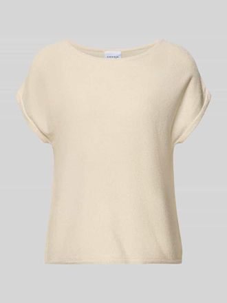 Comma Strickshirt aus Viskose-Mix mit Rundhalsausschnitt