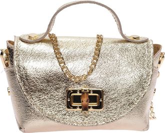 Roberta M Gold Rindsledertasche