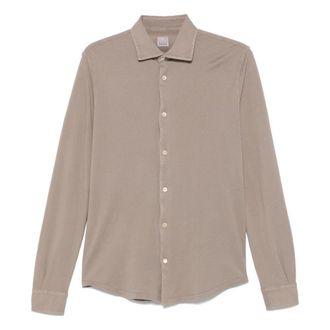 Fedeli Homme, Chemises, Beige, Taille: L Chemise en coton italien