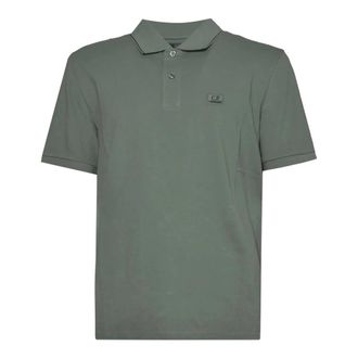 C.P. Company Stretch Piquet Logo Polo Shirt - - Tops - Herren - Gr&uuml;n - XL