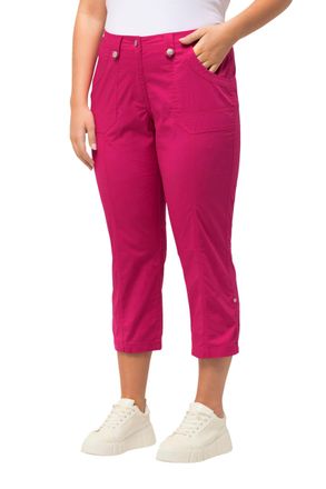 Ulla Popken Damen 7/8-Cargohose PANTS, fuchsiapink, W50 / L32