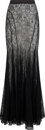 Elisabetta Franchi Femme, Jupes, Noir, Taille: 42 FR Lace Maxi Skirt
