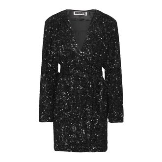 Rotate Kurzes Wickelkleid mit Pailletten - - Dresses - Damen - Schwarzk - XS