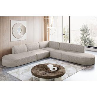 KAISER Ecksofa Designer Corner modena stoff Poso, viele Farben Beige