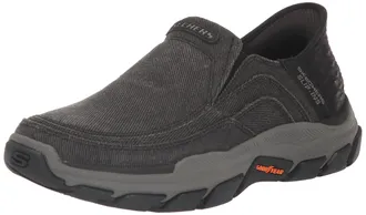 Skechers Mens Respected-Holmgren Slip-in Loafer, Black, 10.5