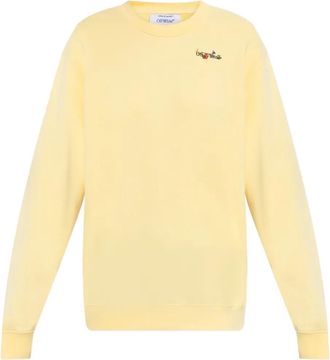 Off-white Sweatshirt mit Logo-Print - Gelb