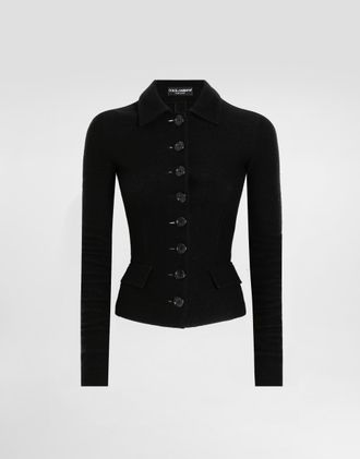 Dolce & Gabbana Single-breastedwool Cloth Jacket - Frau Blazer Schwarz 46