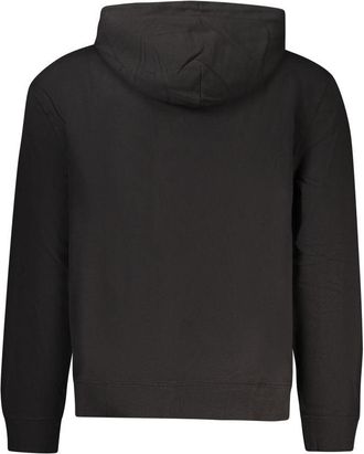 Calvin Klein Logo-Embroidered Cotton Hoodie - Black