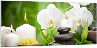 Arttor Wandbilder Dekoration Wohnzimmer Blume aromatherapie spa Panorama Bilder auf Glas 120x50cm Glasbild Schlafzimmer Küche Wand Kunstdruck Art Groß Wandde