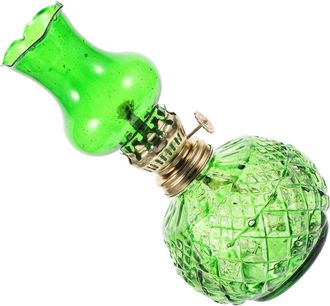 Artibetter Vintage Glas Kerosinlampe mit Mattem Lampenschirm Dekorative Tisch öllampe für Innenbereich Leichte Nostalgische Petroleumlampe als Antike Wohnraumdek