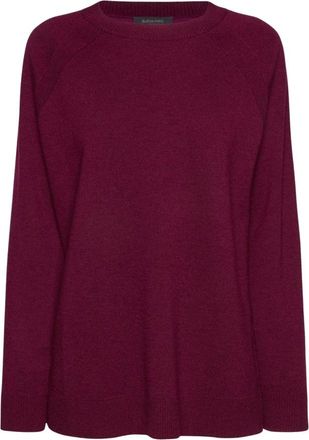 Elena Miro Rundhals-Strickpullover aus Wollmischung - - Knitwear - Damen - Rot - S