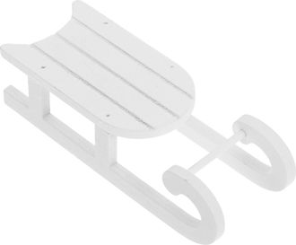 OSALADI Weihnachtsschlitten Holz Tischdekoration Wei&szlig; Kompakt Leicht f&uuml;r Wohnzimmer Schlafzimmer Schreibtisch Weihnachtsfeier