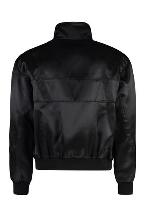 Saint Laurent Mens Teddy Full-Zip Jacket Black Bomber