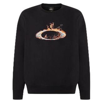 Oakley Sweat-shirt &agrave; col rond en m&eacute;tal pour homme, Blackout, XX-Large