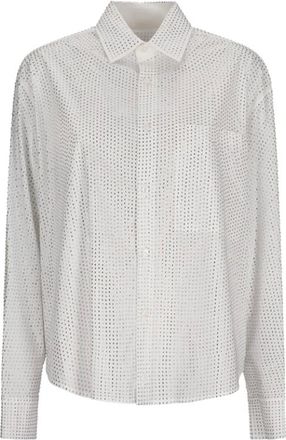 Giuseppe Di Morabito Femme, Blouses et Chemises, Blanc, Taille: 36 FR Rhinestone Shirt
