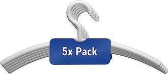 Maul Kleiderb&uuml;gel aus Kunststoff | moderne Kunststoff Kleiderb&uuml;gel in edlem Design | stabile und belastbare Aufh&auml;nger f&uuml;r Jacken, Hemden und Hosen | Wei&szlig; |