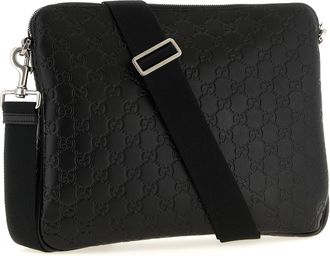 Gucci Mens Black Calfskin Crossbody Bag