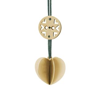 Stelton 10002 - Nordic Schmuckherz - Christbaumschmuck - Messing 4 x 4 x 9 cm