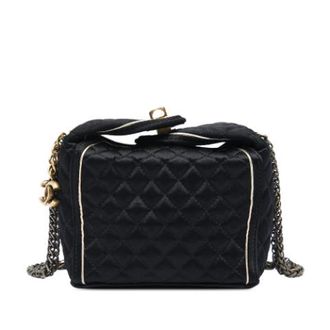 Chanel Pre-owned Vintage Quilted Satin Shoulder Bag - - Pre-owned - Damen - Schwarzk - ONE SIZE