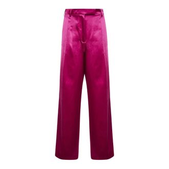 Dries Van Noten Femme, Pantalons, Rose, Taille: 38 FR Pantalon large pliss&eacute;