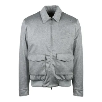 LUIGI BORRELLI NAPOLI Homme, Pulls, Gris, Taille: 3XL Manteau Aviateur