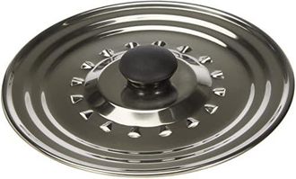 Equinox 141431 Spritzschutzdeckel, Edelstahl, Maße: 21,4 x 21,4 x 3 cm