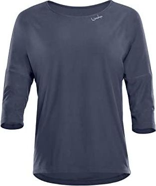 Winshape Dt111ls Débardeur Fonctionnel à Manches ¾ pour Femme T-Shirt de Yoga, Anthracite, XL