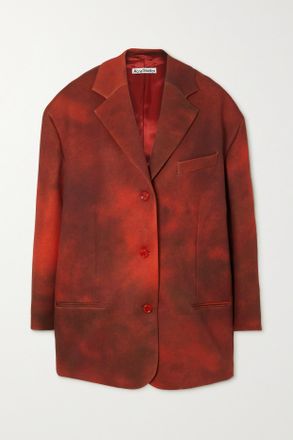 Acne Studios Bedruckter Blazer Aus Twill - Rot