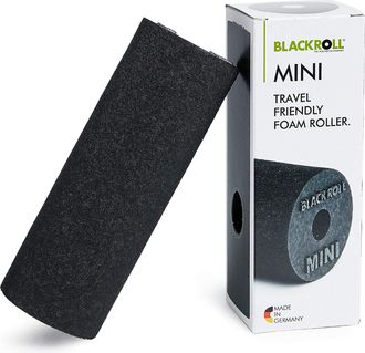 BLACKROLL MINI Faszienrolle (15 x 5 cm), kleine Fitness-Rolle für die Selbstmassage, handliche Massagerolle für unterwegs, im Büro oder Fitnessstudio, mittlere 