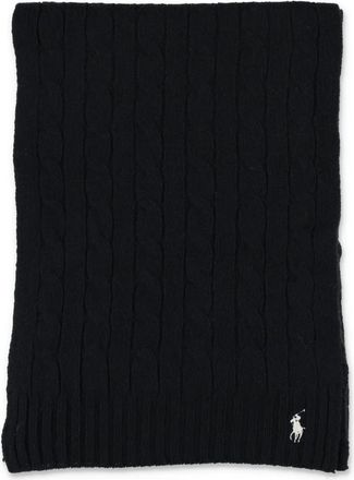 Polo Ralph Lauren T&uuml;cher & Schals - Polo Cable Wool-Cashmere Scarf - Gr. unisize - in Schwarz - f&uuml;r Damen