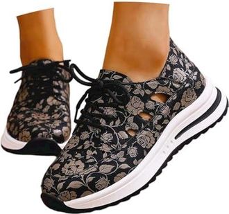 Generic Baskets pour femme - L&eacute;g&egrave;res et respirantes - En maille - Avec talon compens&eacute; - Antid&eacute;rapantes - Pour l&eacute;t&eacute; - Chaussures de marche - Chaussures basses,