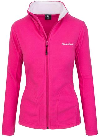 Rock Creek Damen Fleecejacke Fleece Jacke &Uuml;bergangs Jacke Sweatjacke D-389 [Pink XXL]