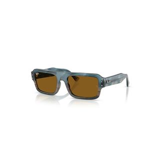 Ray-Ban Flacko Bio-based Sonnenbrillen Havana Blau Fassung Braun Glas 56-20