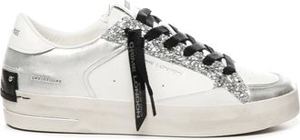 Crime London Femme, Chaussures, Blanc, Taille: 38 EU Baskets Argent&eacute;es &agrave; Paillettes Beyond The Streets