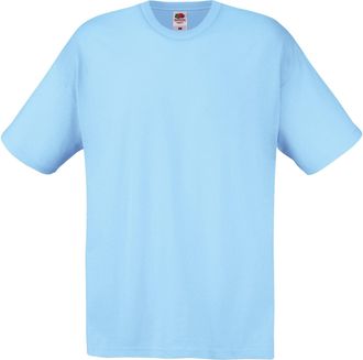 Fruit Of The Loom Herren Original T T-Shirt, Blue (Sky Blue), S